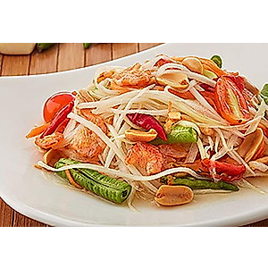 PunPund Wooden Mortar 9 Inches from Thailand Pestle Grinding Herb Garlic Papaya Salad Som Tum Thai Food Kitchen Tool 1 Set