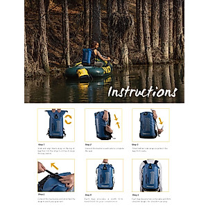 IDRYBAG Waterproof Backpack Dry Bag 20L/30L/40L, Floating Dry Backpack Waterproof for Men, Dry Sack Waterproof Bag for Backpacking Kayak