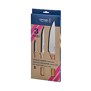 Opinel Parallele Trio 3-Piece Kitchen Knife Set