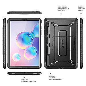 SUPCASE UB Pro Series Case for Galaxy Tab S6, with Built-in Screen Protector Full-Body Rugged Kickstand Protective Case for Galaxy Tab S6 10.5 Inch Model SM-T860/T865/T867 2019 Release (Black)
