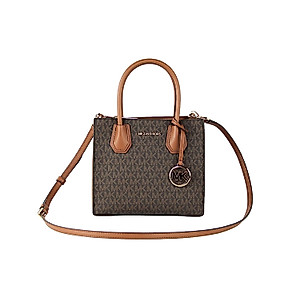 Michael Kors Mercer Medium Logo and Leather Accordion Crossbody Bag