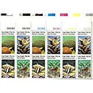 1980 CORAL REEFS #1830a Plate Block of 12 x 15 cents US Postage Stamps