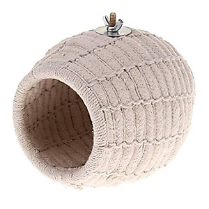 Keersi Rope Weave Bird Breeding Nest Bed House Toy for Budgie Parakeet Cockatiel Conure Canary Finch Lovebird African Grey Cockatoo Amazon Small Medium Parrot Cage Perch Hatching Nesting Box