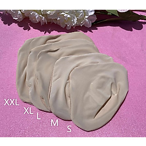 BIMEI A PAIR TRIANGLE SHAPE BREAST FORM COVER For Mastectomy Breast Forms (2XL)