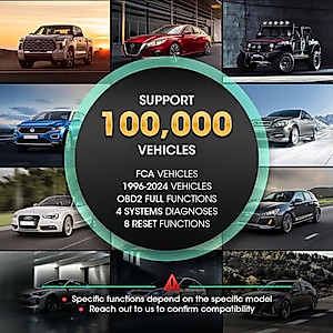 LAUNCH CRP129X Elite 2024 New OBD2 Scanner for Car, FCA AutoAuth, 8 Reset Oil/EPB/SAS/TPMS/BMS/Throttle/DPF Reset/Injector Coding, ABS SRS Transmission Engine Scan Tool, Lifetime Free Update, Auto VIN