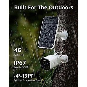 eufy security 4G LTE Cellular Security Camera Wireless Outdoor, Solar Powered, 2K HD, Starlight Night Vision, Human Detection, GPS. Includes SIM Card and Built-in Local Storage. No Wi-Fi Needed.