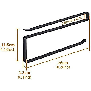 Kitchen Paper Roll Holder Paper Towel Rack Dining Table Kitchen Paper Roll Holder Vertical Paper Towel Storage Rack ( Color : Black )