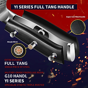 Crevuxe Fruit Knife,Sharp 4 Inch Professional YI-Series Paring Knife, German High Carbon Steel Full Tang Ultra Sharp Cooking Knives with G10 Glass Carbon Fiber Handle (4 Inch Paring Knife)