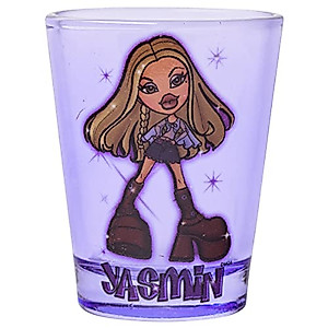 Silver Buffalo Bratz Airbrush Sparkle 4-Pack Mini Glass Set, 1.5 Ounces