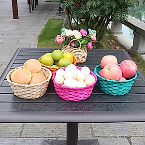 MOMOJIA Convenient Bamboo Basket Convenient Practical Storage Baskets Bamboo Sieve Handmade Weaving Round Basket