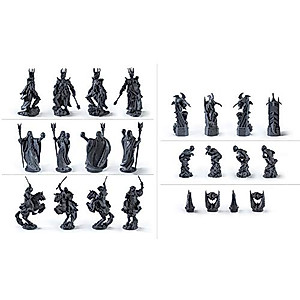 The Noble Collection The Lord of The Rings - Chess Set: Battle for Middle-Earth,Black