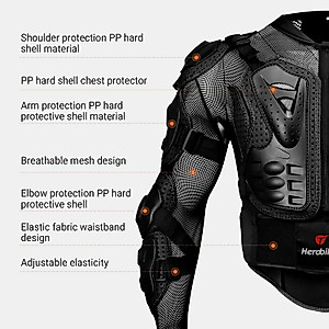 HEROBIKER Motorcycle Full Body Armor Jacket spine chest protection gear Motocross Motos Protector Motorcycle Jacket 2 Styles