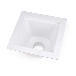 Oatey 42721 Floor-Mounted Utility Sink with 3 in. Socket, White, Small