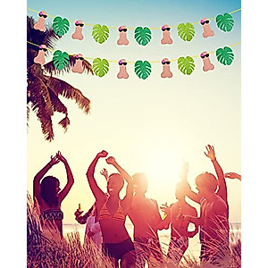 Tropical Bachelorette Party Banner Tropical Palm Leaves Banner for Beach Bachelorette Party Hawaiian Luau Summer Tropical Bach Party Decorations