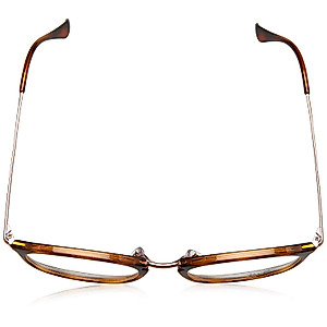 Ray-Ban RX7140 Square Prescription Eyeglass Frames, Striped Havana/Demo Lens, 51 mm