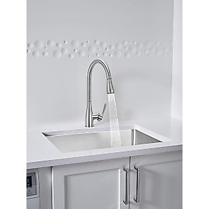BLANCO, Stainless 442208 ATURA High Arc Pull-Down Dual Spray Kitchen Faucet, 1.5 GPM