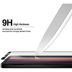 AISELAN for Sony Xperia 1 III Full Coverage Screen Protector Glass, [2 Pcs] Black Silk Anti-Scratch Case Friendly Tempered Glass Protective Film for Sony Xperia 1 III Phone