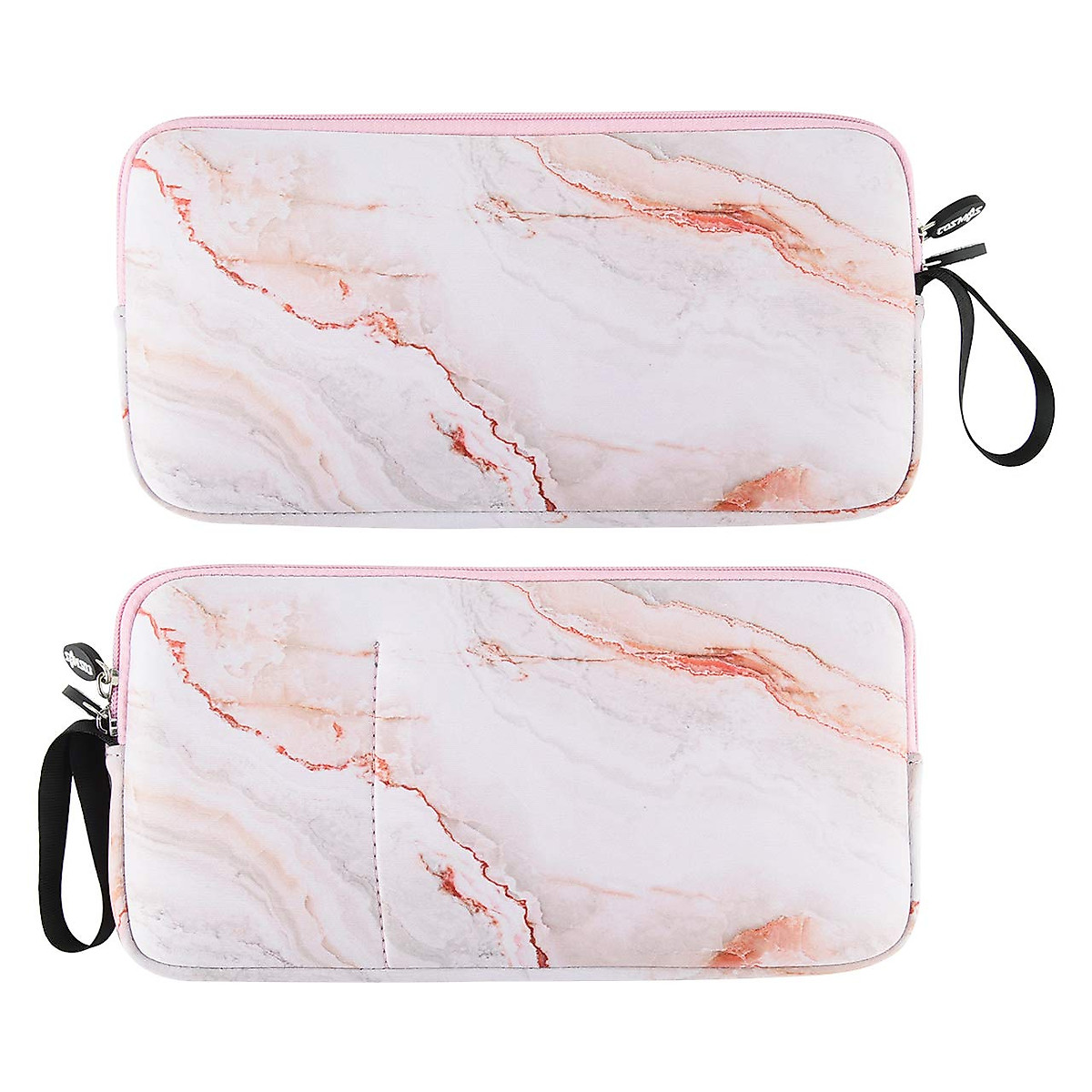 CM Neoprene Carrying Keyboard Sleeve Case Bag Protection Pouch Compatible with Magic Keyboard 1 & 2, Wireless Keyboard, Magic Mouse, Magic Trackpad and Wireless Trackpad (Pink Marble Pattern)