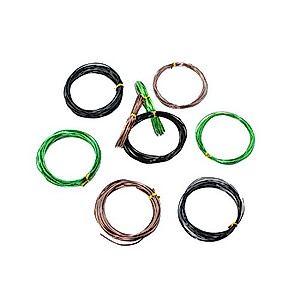 9 Rolls Bonsai Wires, YOURSEE Anodized Aluminum Bonsai Training Wire with 3 Colors (Black, Brown, Green) and 3 Sizes (1.0 mm, 1.5 mm, 2.0 mm), Total 147 Feet