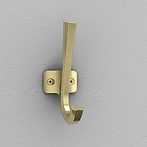 National Hardware N337-914 Powell Angled Hook, 4-15/16", Brushed Gold