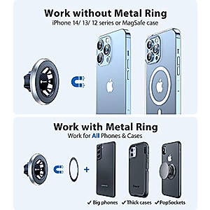 VICSEED Fit for MagSafe Car Mount [20 Strongest Magnets & Stablest] Magnetic Phone Holder for Car Vent Hands Free Car Phone Holder Mount for iPhone 14 13 12 Pro Max Plus Mini MagSafe Case Socket Grip