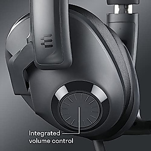 DROP + EPOS H3X Gaming Headset with Microphone, Over-Ear Closed-Back Design, Leatherette and Suede Earpads, Compatible with PC, PS4, PS5, Switch, Xbox, Mac, Mobile, and More (Meteorite),Grey