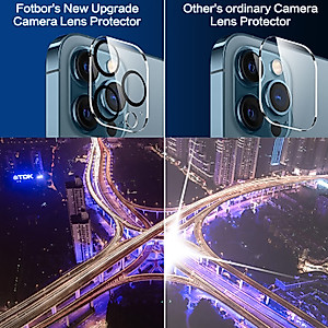 Fotbor for iPhone 12 Pro Max Screen Protector with Camera Lens Protector [3+2 Pack], 9H Tempered Glass Screen Protector Shatterproof Full Coverage HD Clear Film for Apple iPhone 12 Pro Max 6.7Inch