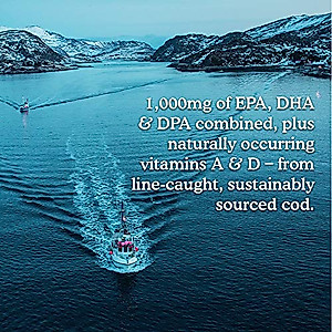 Garden of Life Dr. Formulated Alaskan Cod Liver Oil - Lemon Flavor, 80 Servings - 1000 mg Omega 3s (EPA, DHA & DPA) + Vitamins A & D, Non-GMO, Sustainably Sourced & Line-Caught, 400mL (13.52 fl oz)