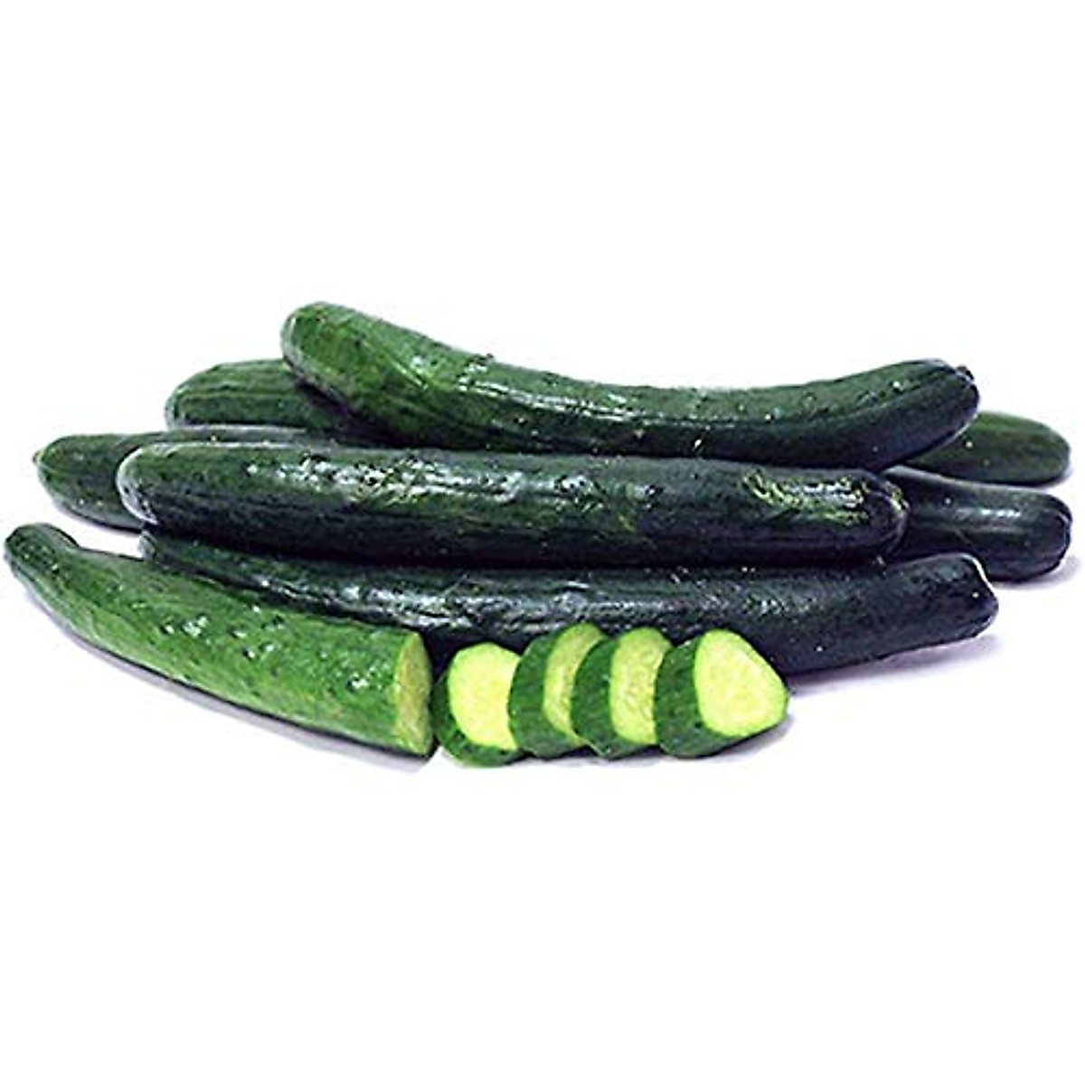 Japanese Long Burpless Cucumber Seeds - Sooyow Nishiki Green Non-GMO (25 - Seeds)