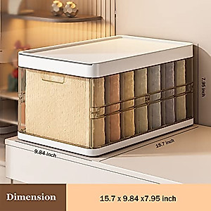 Clothes Drawer Organizer, Wardrobe Clothes Organizer for Folded Clothes, Closet Organizers and Storage for Jeans, T-shirts, Underwear, Thin Blanket, Stackable& Slideable( None Grid+7Grids+9Grids)