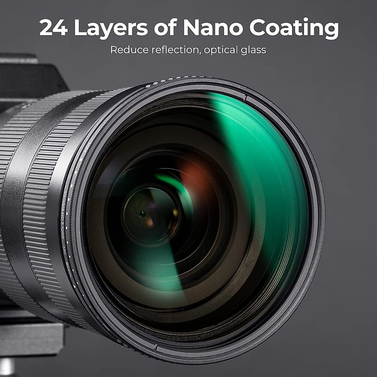 K&F Concept 58mm Variable ND3-ND1000 ND Filter (1.5-10 Stops) Neutral Density Lens Filter with 24 Multi-Layer Coatings for Camera Lens (D-Series)