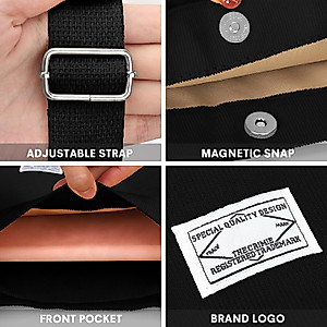 Corduroy Tote Bag for Women - Satchel Bag Large Tote Bag Aesthetic Crossbody Bag Handbag - School Work Travel Shopping Beach(Black)