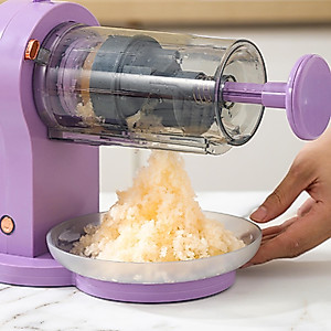 GUYOS Electric Snow Cone Machine, 13000rpm Ice Shaving Smoothie Machine, Ice Shaver Crusher with 2 Ice Cube Molds, Shaved Ice Machine, Steel Claw Snow Cone Maker for Ice Cream & Cold