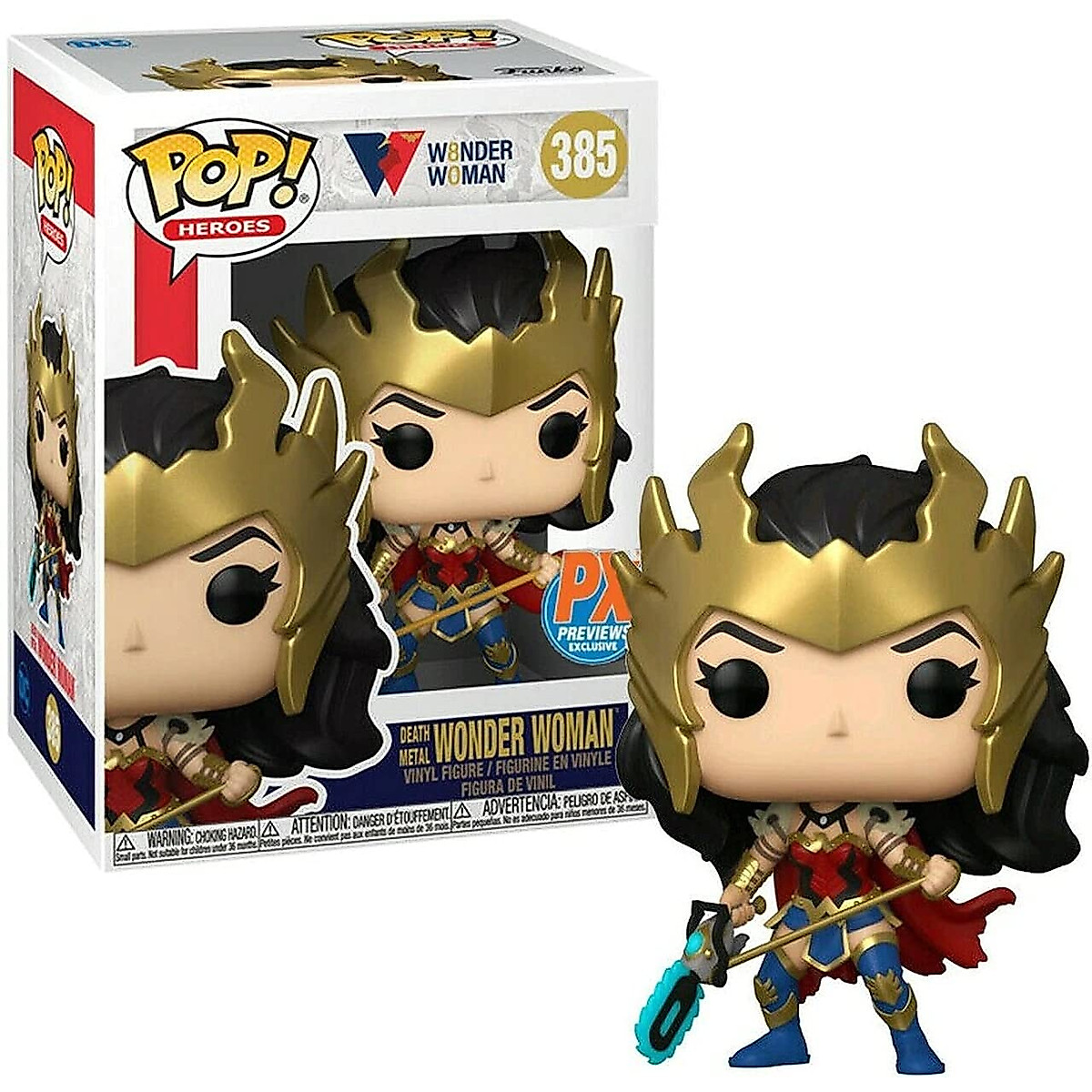 Funko DC Heroes: Death Metal Wonder Woman (PX Previews Exclusive) Pop! Vinyl Figure (Bundled with Compatible Pop Box Protector Case)