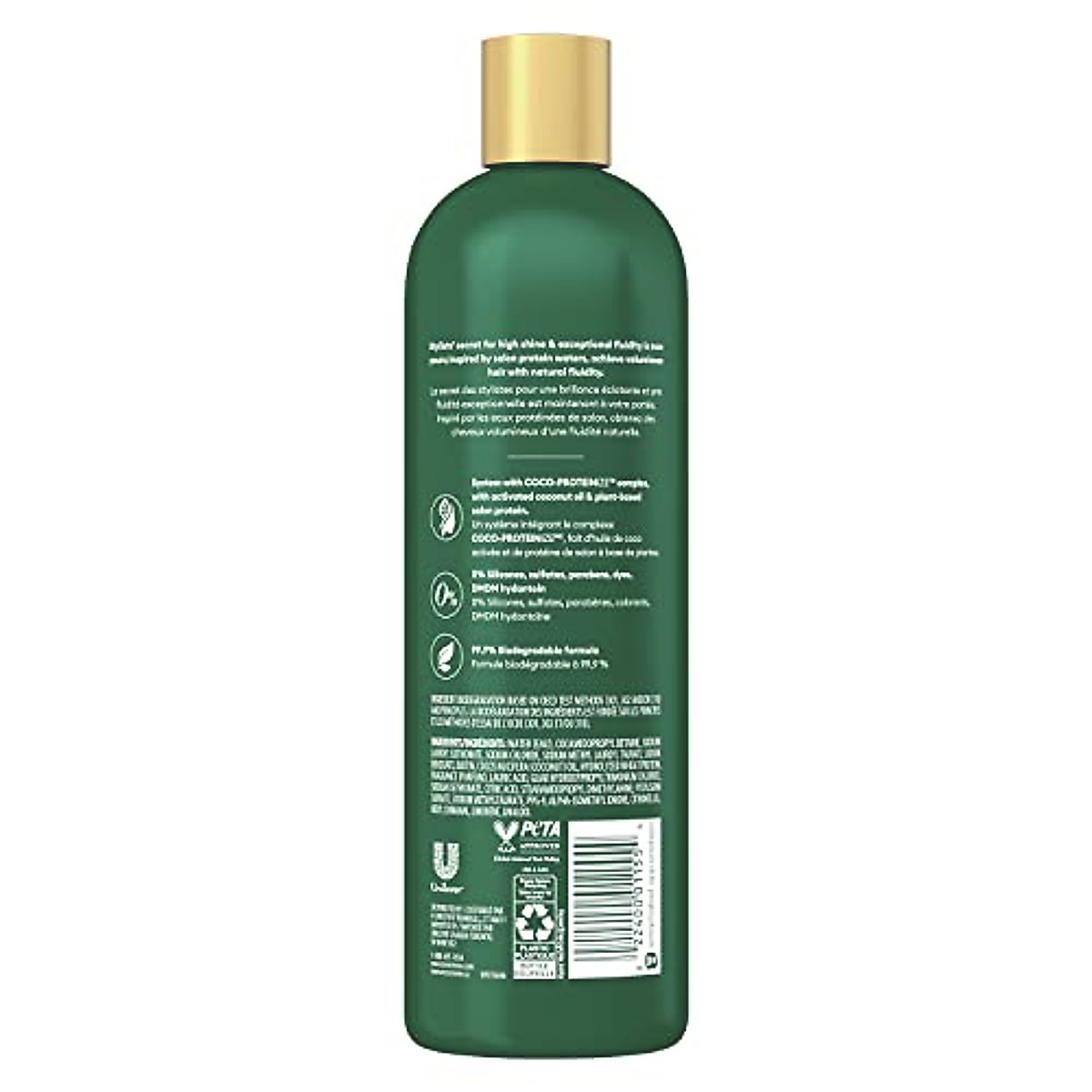 TRESemmé Cruelty-Free Pro Infusion Fluid Volume Sulfate Free Shampoo For Full & Silky Hair Infused With Natural Coconut Droplets + Plant-Based Salon Protein + Biotin 16.5oz