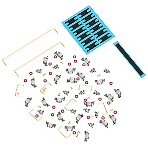 DUROCK Stabilizer V3, Screw in Stabilizers with 2u 6.25u 7u Wires, PCB Mount Keyboard Stabilizers for Mechanical Keyboards (V3 Smokey 80% Kit)