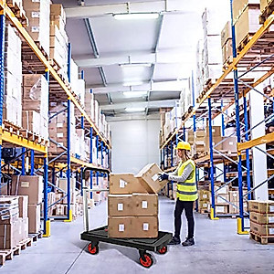 Push Cart Dolly by Myuilor, Moving Platform Hand Truck, Foldable for Easy Storage and 360 Degree Swivel Wheels with 330lb Weight Capacity