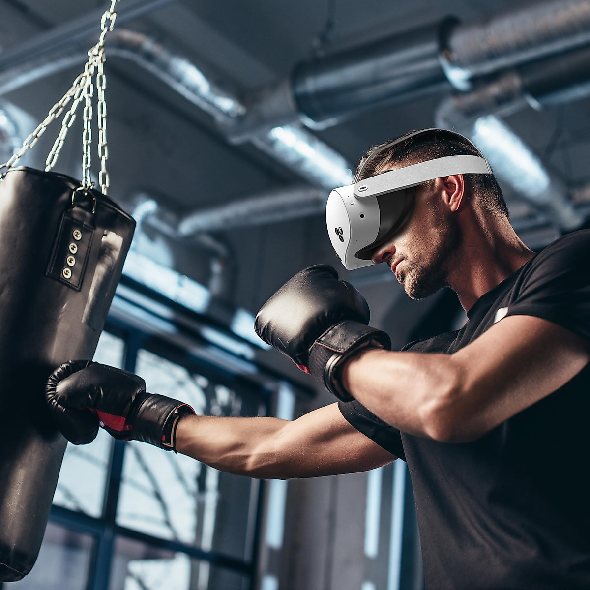 AMVR Silicone Face Cover Compatible with Meta/Oculus Quest 3s Accessories, Sweatproof Face Pad, with Nose Pad, Immersive VR Experience (Purple), NOT Compatible with Quest 3