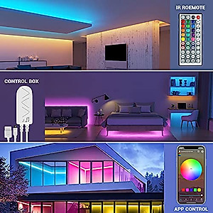 CT CAPETRONIX Neon LED Strip Lights, 16.4ft/5m Graphic Flexible IP65 Waterproof Rope Light, 16 Million Colors Works with Alexa Google Assistant APP Control with Remote DC Power Supply for Wall Window