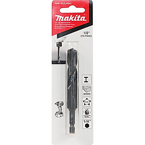Makita A-97841 1/2" Black Oxide Drill Bit, 1/4" Hex Shank