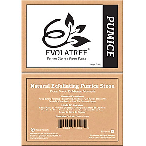 Evolatree Pumice Stone for Feet - Lava Foot Scrub, Cleaning & Exfoliating Hard Dead Skin, Corn & Callus Remover for Hands, Heels - Shower & Bath Wet Foot Scrubber, Scraper Pedicure Supplies Care Tool