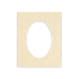 CountryArtHouse Fresh Linen Canvas Acid Free 10x16 Oval Picture Frame Mat with White Core Bevel Cut for 8.5x11 Pictures - Fits 10x16 Frame - Pack of 1 Matboard