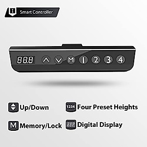 DESIGNA 61 Inches L Shaped Standing Desk, Electric Height Adjustable Dual Motor Sit Stand Up Home Office Corner Computer Gaming Table Large Modern Workstation with 4 Memory Presets, Black, Right Side
