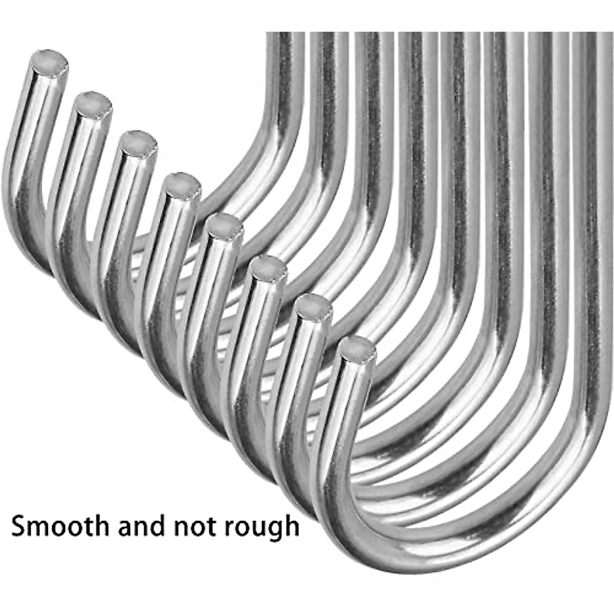 LUNKUIVY 120 Pack 2.8 Inch S Hooks Stainless S Shaped Hooks Heavy Duty for Hanging Pans and Pots, Coffee Cups, Clothes, Plant, Silver