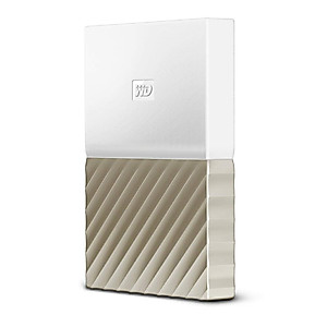 Western Digital WD 1TB My Passport Ultra Portable External Hard Drive - USB 3.0 - White-Gold - WDBTLG0010BGD-WESN (Old Generation)
