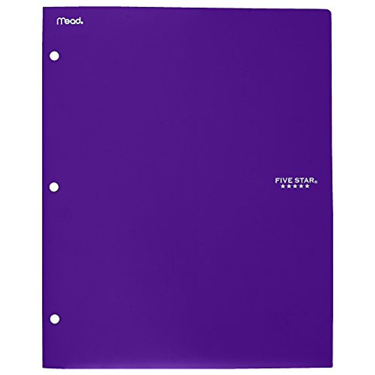 Five Star 2-Pocket Folder, Plastic Folders with Stay-Put Tabs, Fits 3-Ring Binder, Holds 8-1/2” x 11" Paper, Writable Label, Assorted Colors (38065), 4 Count (Pack of 1)