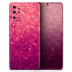 DesignSkinz Unfocused Pink Glimmer Protective Vinyl Decal Wrap Skin Cover Compatible with The Samsung Galaxy S20 (Screen Trim & Back Glass Skin)
