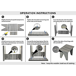 VALIANTOIN Wooden Step Stool for Kids and Adult 400 to 500lbs Capacity Garden Kitchen Washroom High Beds Footstool with Non Slip Pads