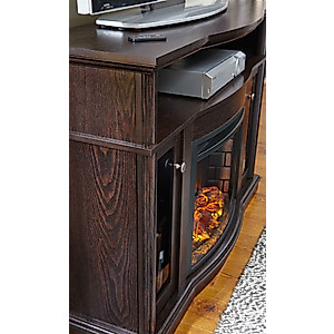 Pleasant Hearth 248-44-34M Elliot Media Electric Fireplace, Black