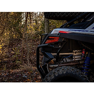 SuperATV Rear Bumper for 2020+ Polaris RZR PRO XP/PRO XP 4 - Made of 1.75 Inch Steel Tubing - UV Resistant Powder Coating - Does Not Block Rear Cargo Area - Mounts Directly to Frame for Easy Install